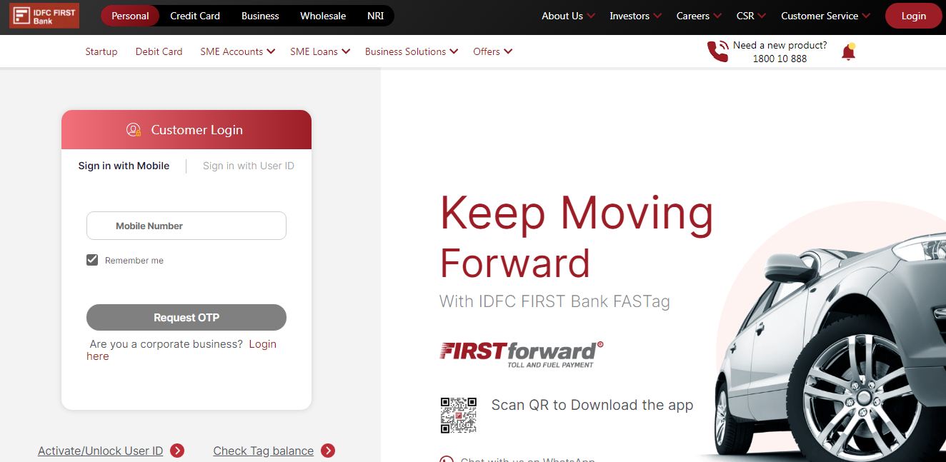 IDFC First Bank FASTag - FASTag.net Information Portal