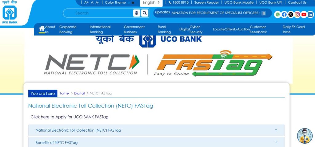 UCO Bank FASTag - FASTag.net Information Portal