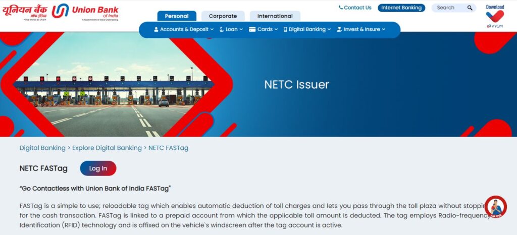 Union Bank of India FASTag - FASTag.net Information Portal