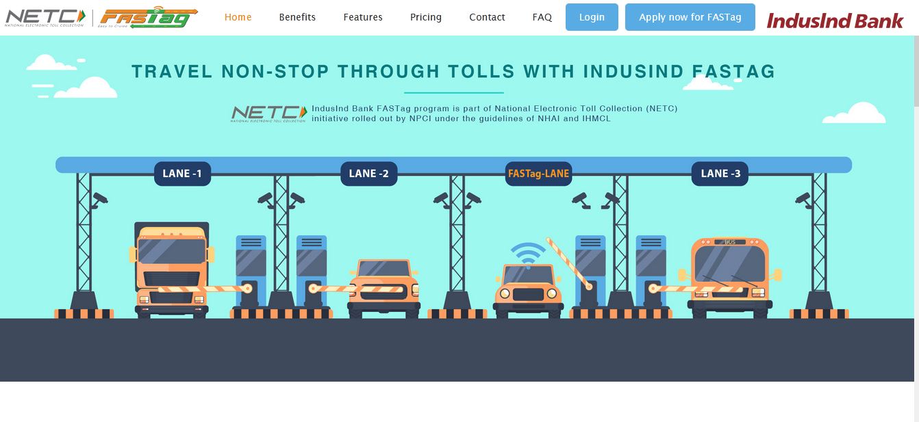 IndusInd Bank FASTag - FASTag.net Information Portal